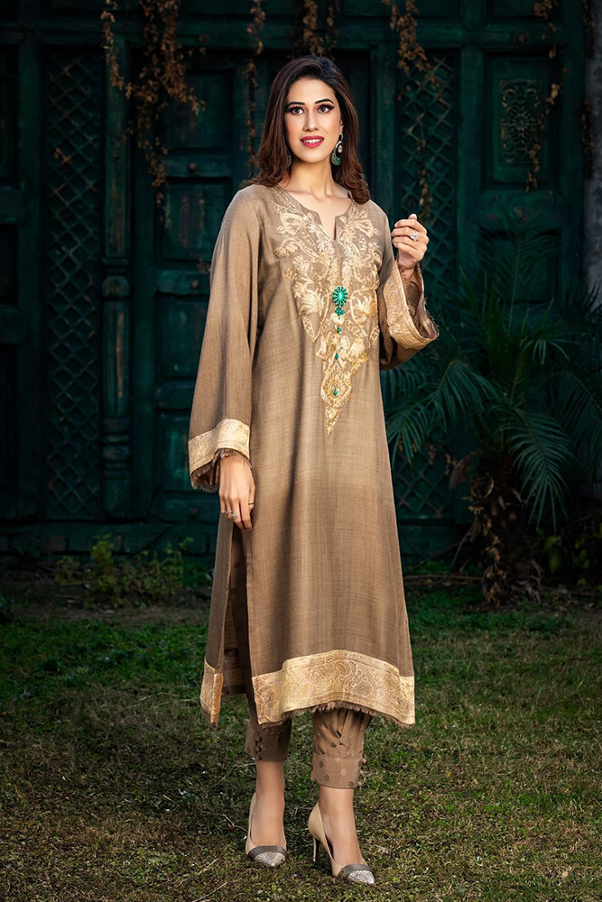 Pashmina Shirt with Silk Pant